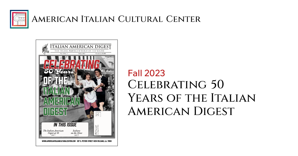 Celebrating 50 Years of the Italian American Digest | AICC